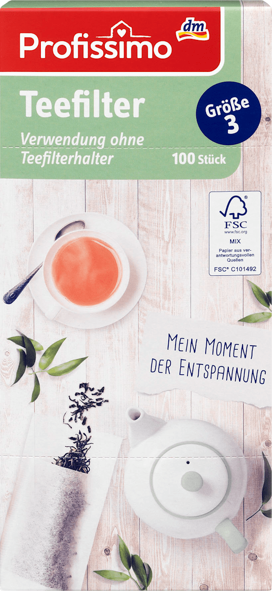 Profissimo Teefilter Gr. 3, 100 St dauerhaft günstig online kaufen | dm.de