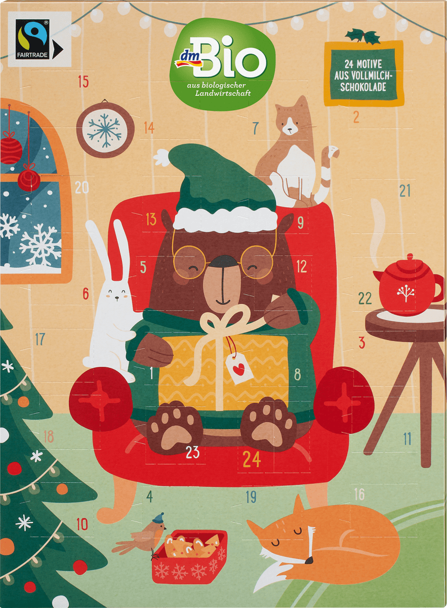 dmBio Adventskalender 2024, Vollmilch-Schoko, 75 g dauerhaft günstig online kaufen | dm.de