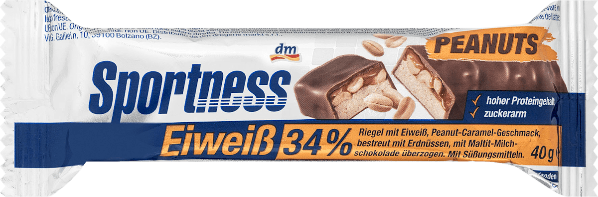 Sportness proteinová tyčinka s příchutí arašídů a karamelu, 40 g | dm.cz