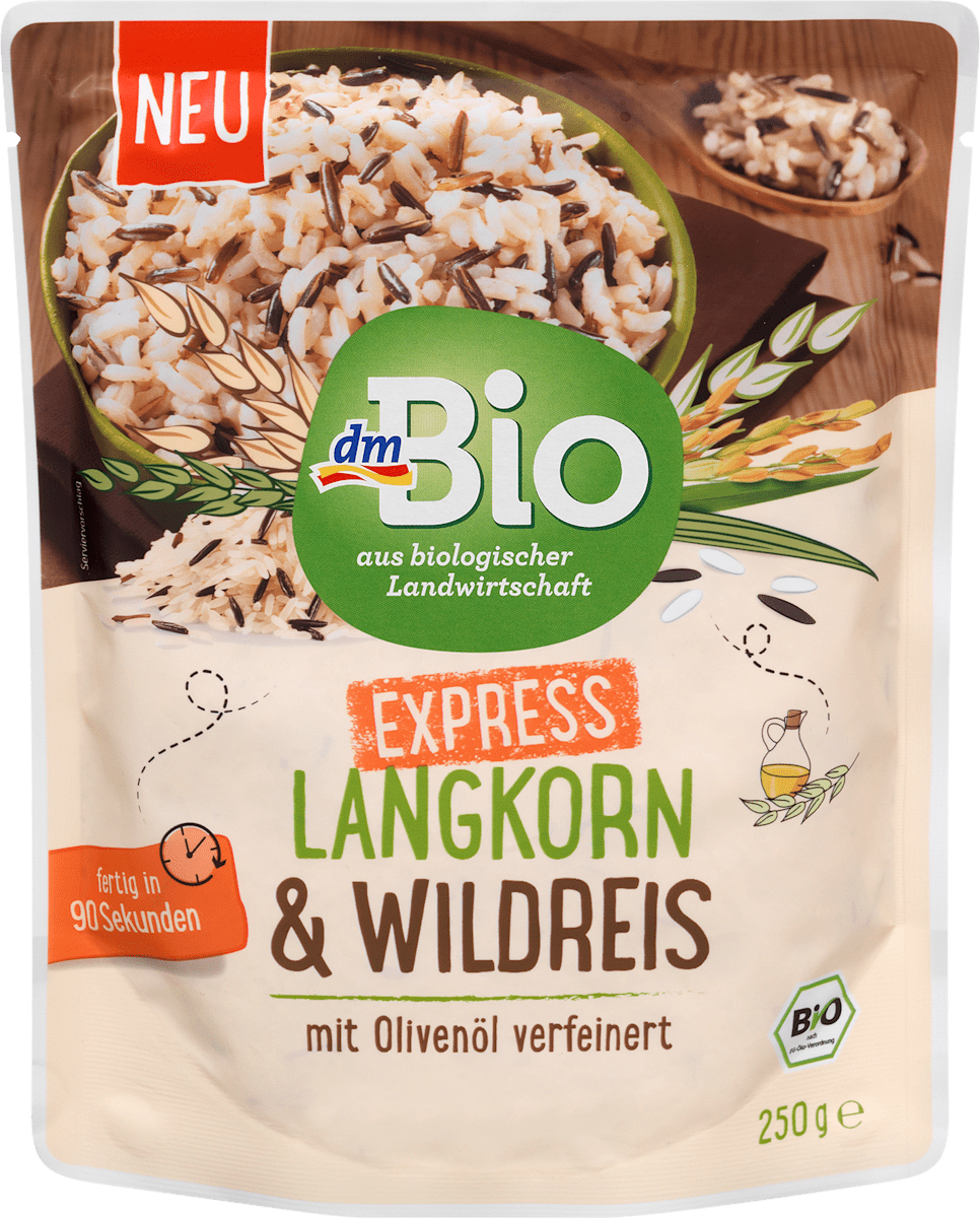 dmBio bio rýže dlouhozrnná Express, 250 g | dm.cz