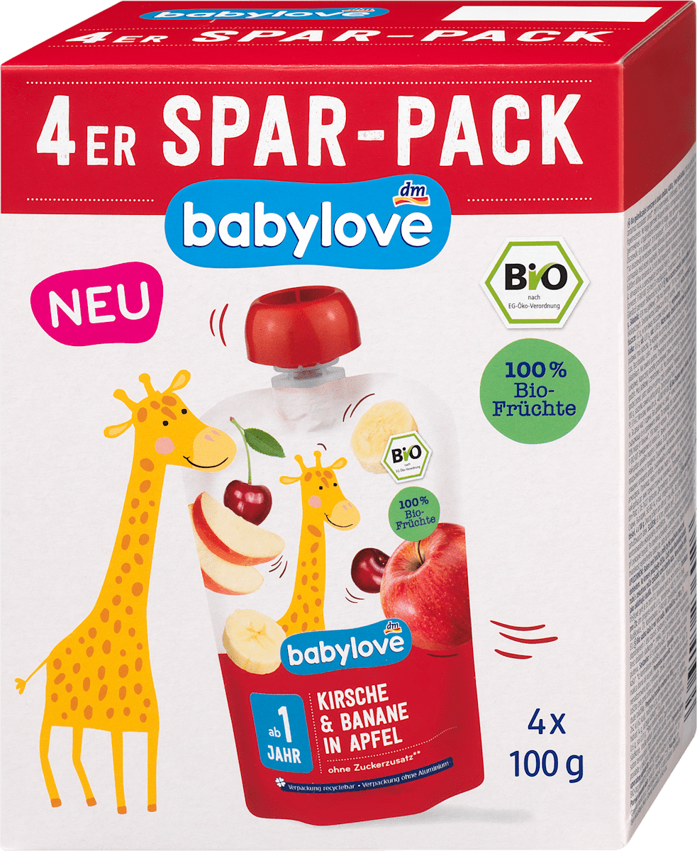 babylove Kapsička bio čerešňa & banán v jablkách, 400 g | mojadm.sk