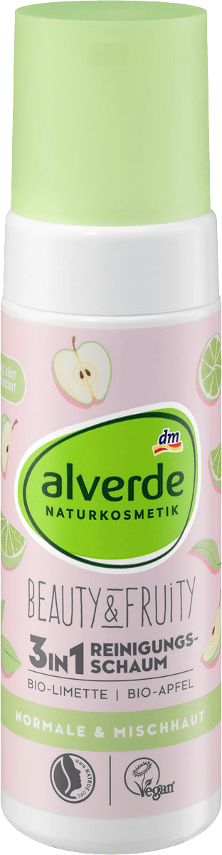 alverde NATURKOSMETIK Pjena za čišćenje lica 3u1, Beauty&Fruity ...