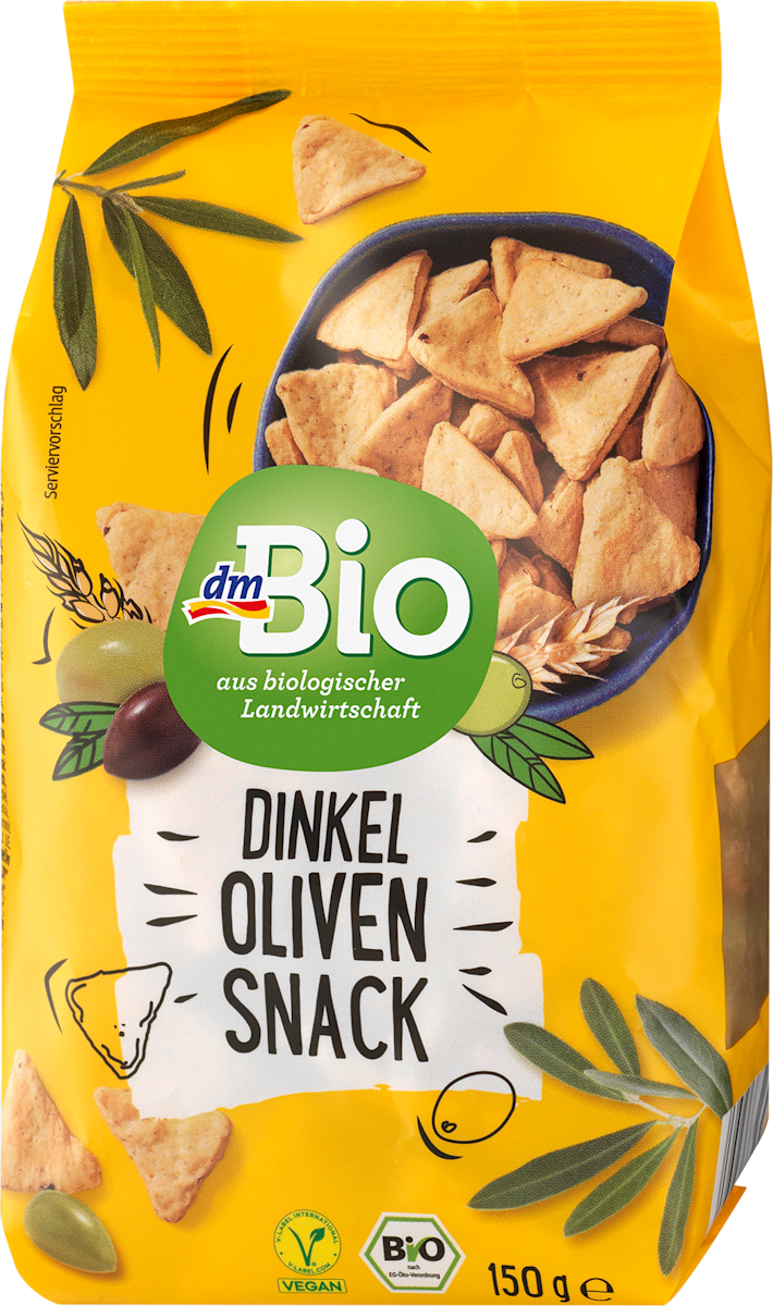 dmBio Cracker Dinkel Oliven Snack, 150 g | dm.at