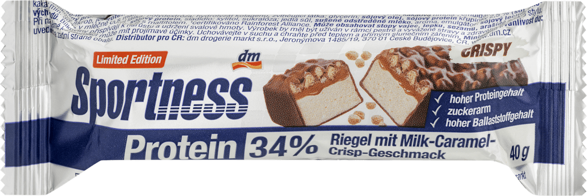 Sportness Proteinriegel Milk-Caramel-Crisp, 40 g | dm.at