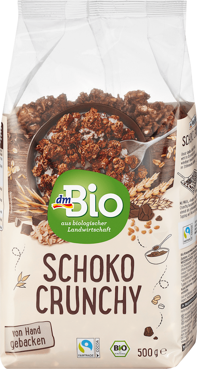 dmBio bio čokoládové müsli křupavé, 500 g | dm.cz dmBio bio čokoládové müsli křupavé, 500 g | dm.cz