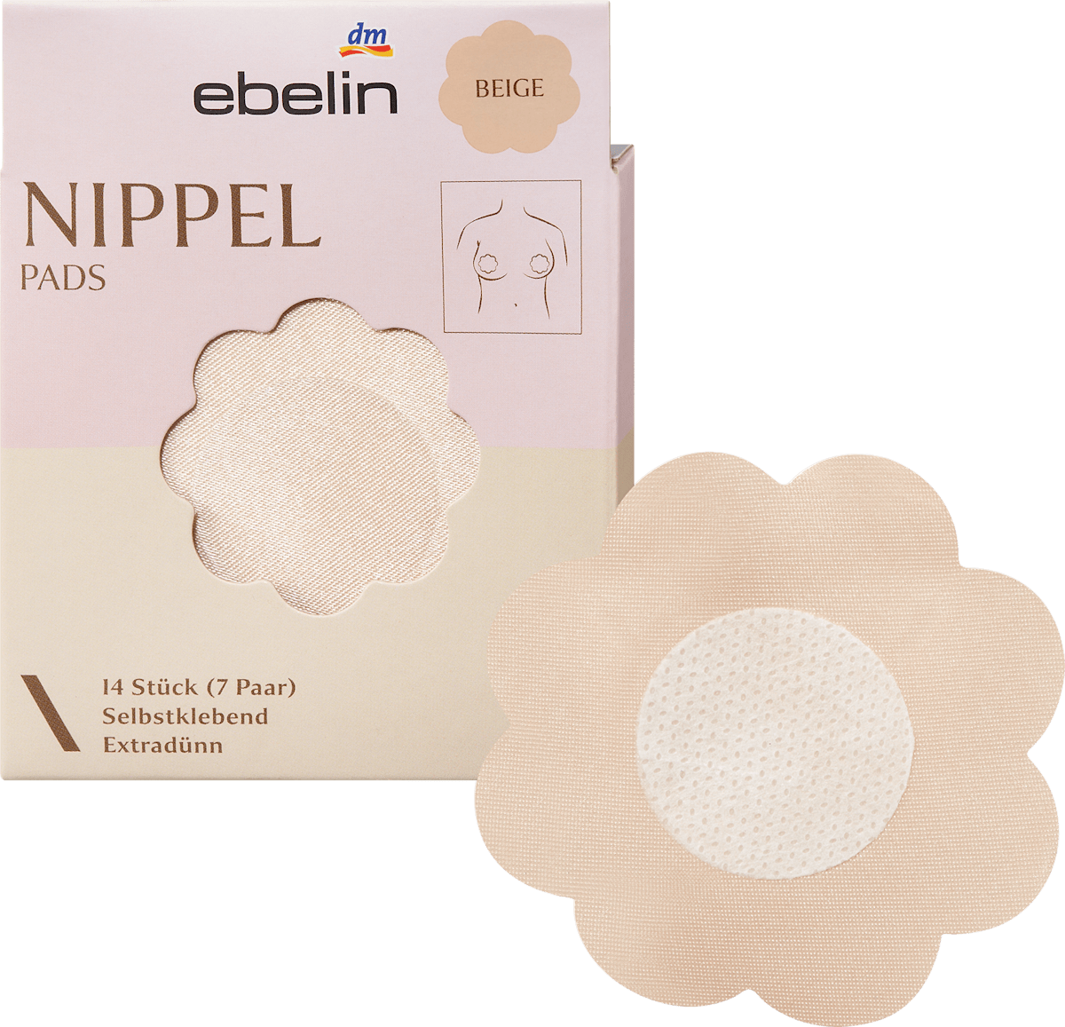 ebelin Satin Nippel Covers My invisible secret beige, 14 St dauerhaft ...