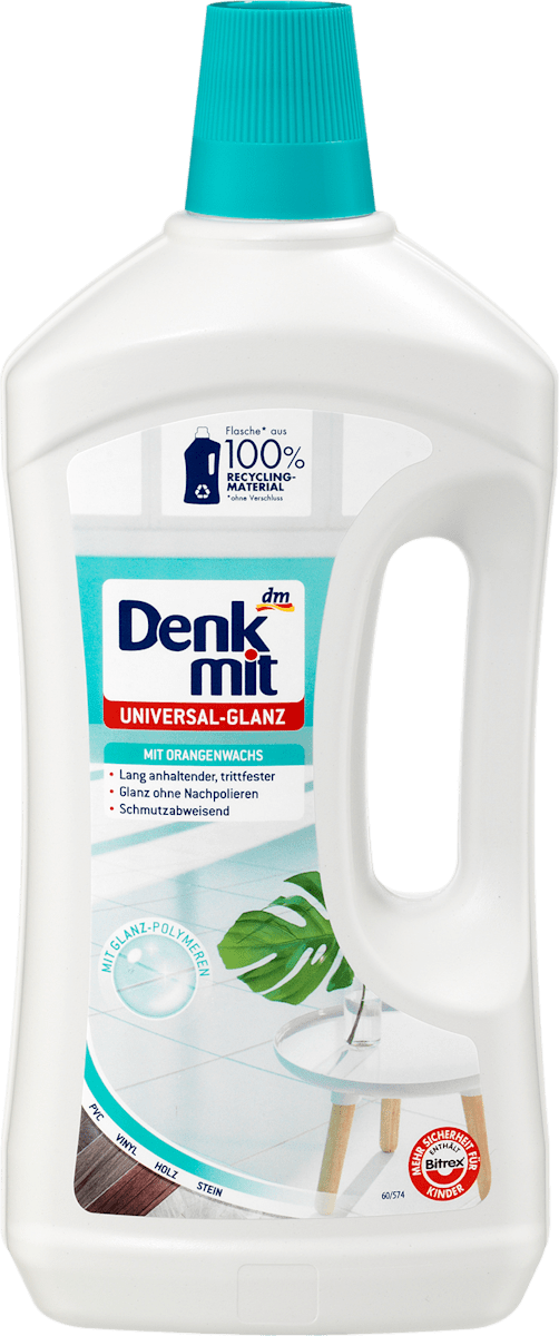 Denkmit Bodenreiniger universal-Glanz mit Orangenwachs, 1 l dauerhaft ...