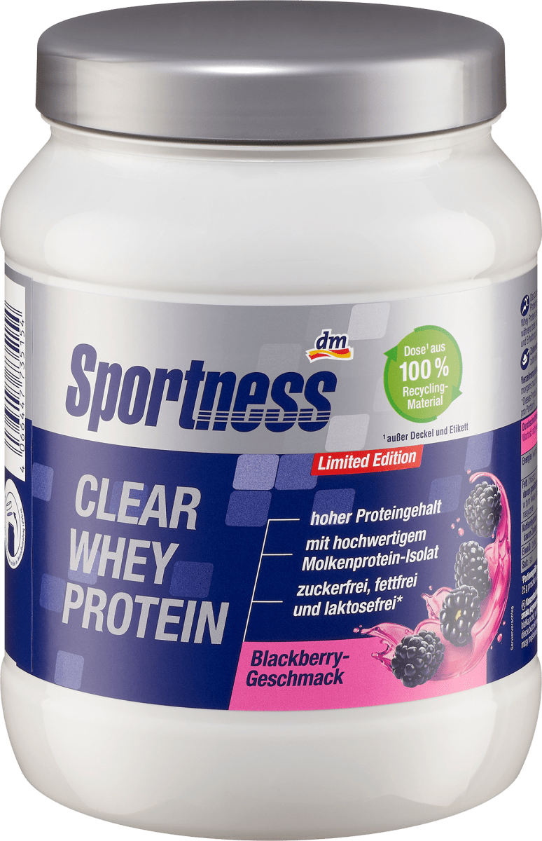 Sportness Proteinpulver, Clear Whey Protein, Blackberry Geschmack, 400 ...