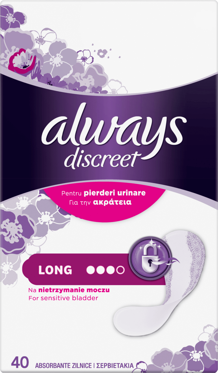 always Absorbante zilnice Discreet Long, 40 buc cumpără întotdeauna ...