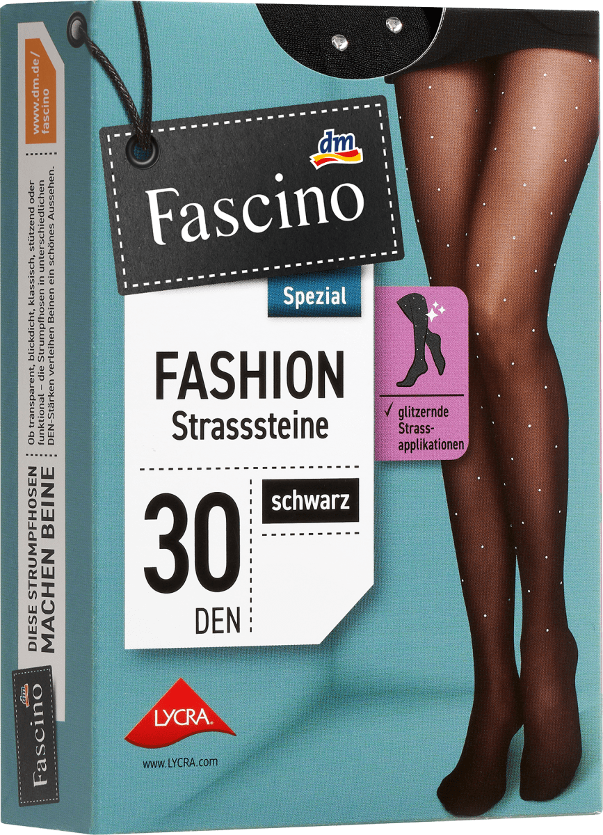 Fascino Strumpfhose mit Strasssteinen schwarz Gr. 50/52, 30 DEN, 1 St dauerhaft günstig online ...