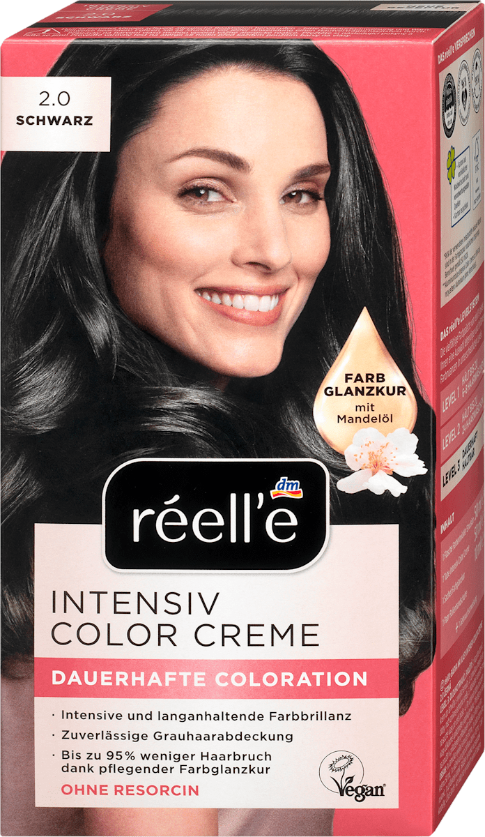 réell‘e barva na vlasy Intensiv Color Creme 2.0 černá, 1 ks Nakoupit ...