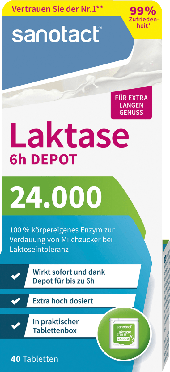 sanotact Laktase 24000 Tabletten 40 St, 16 g dauerhaft günstig online ...