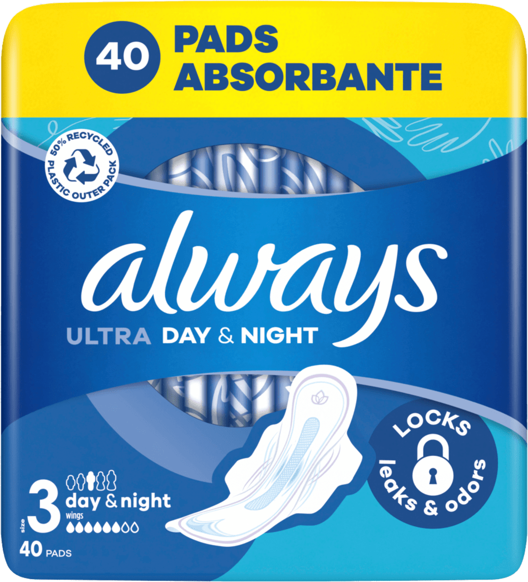 always vložky s křidélky Ultra Day a Night, velikost 3, 40 ks | dm.cz