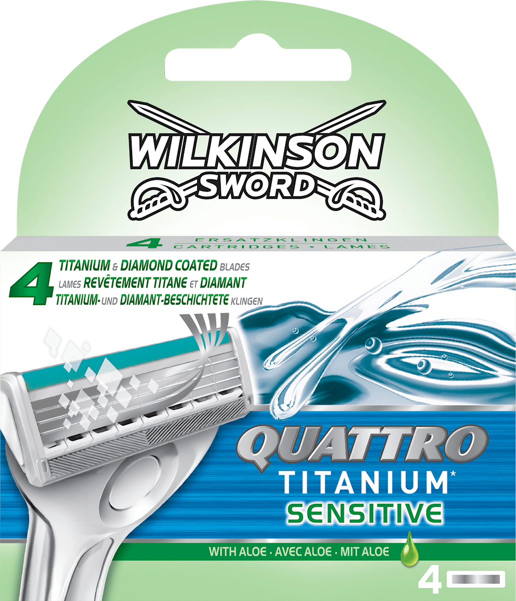WILKINSON SWORD Quattro Titanum Sensitive dopune za brijač, 4 kom uvek ...