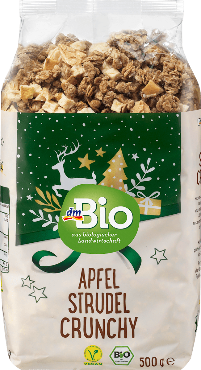 dmBio Chrumkavé müsli so sušenými jablkami a praženými mandľami, 500 g ...