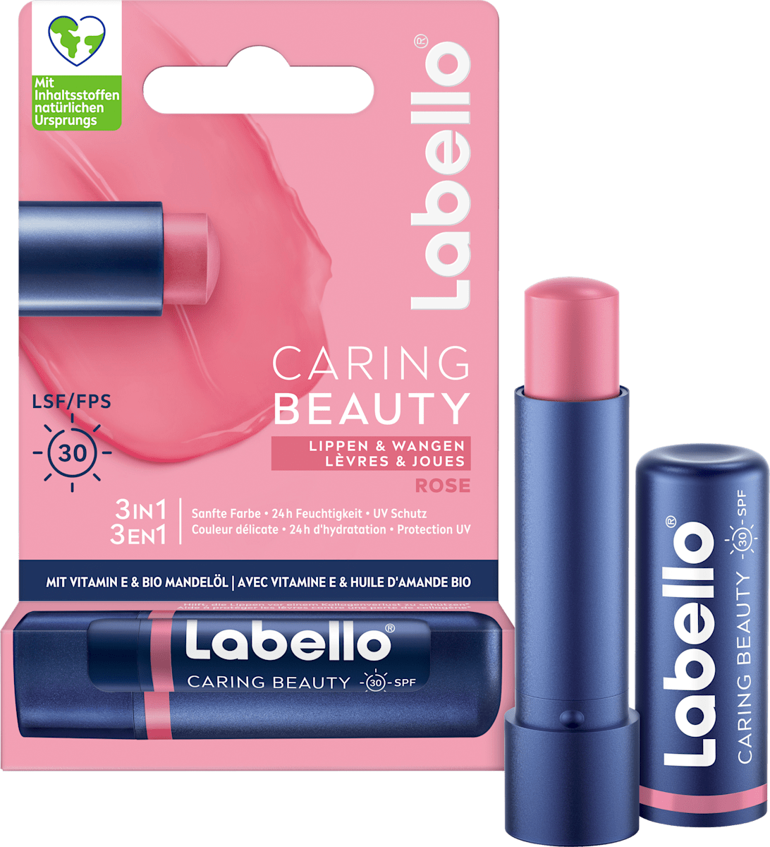 Labello Lippenpflege Caring Beauty Rose LSF 30, 4,8 g dauerhaft günstig ...