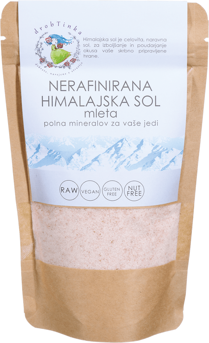 drobTinka Nerafinirana himalajska sol, mleta, 230 g | dm.si