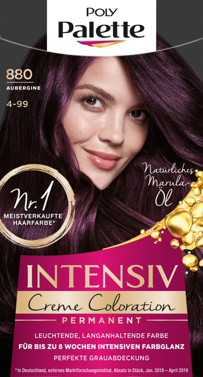 Palette Intensive Color Creme Haarfarbe 880 Aubergine, 1 St dauerhaft ...