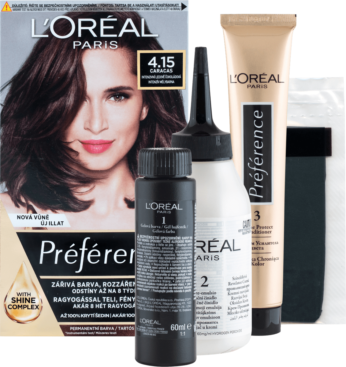 L'ORÉAL PARiS PRÉFÉRENCE Vopsea permanentă 4.15 caracas, 1 buc | dm.ro