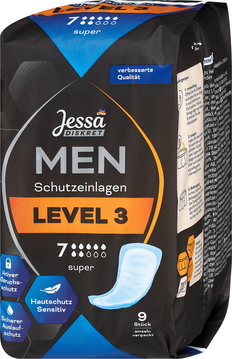 Jessa DISKRET Assorbente per incontinenza uomo Level 3, 9 pz Acquista ...