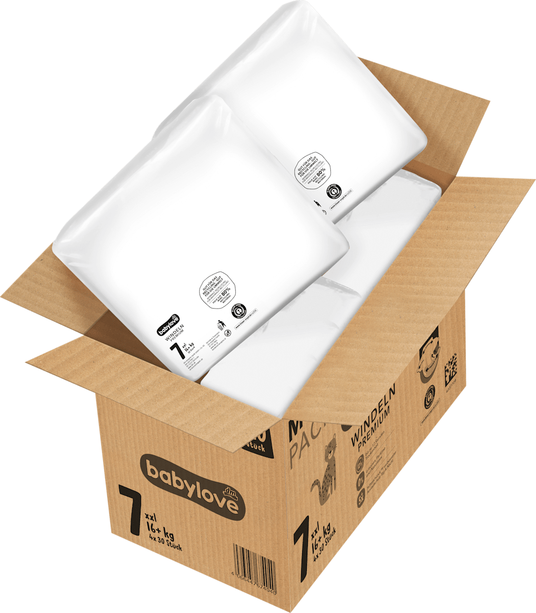 babylove Windeln Premium Gr. 7 XXL (16+ kg) Monatspack, 120 St | dm.at