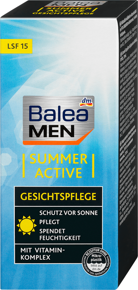 Balea MEN Krema za lice Summer Active, SPF 15, 75 ml | dm.hr