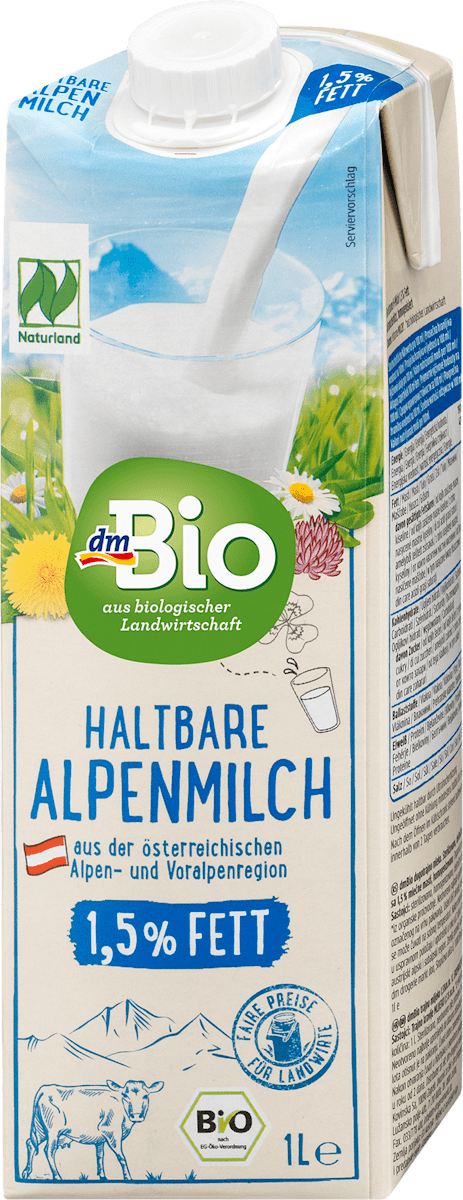 dmBio Bio mleko z 1,5 % mlečne maščobe, 1 l | dm.si