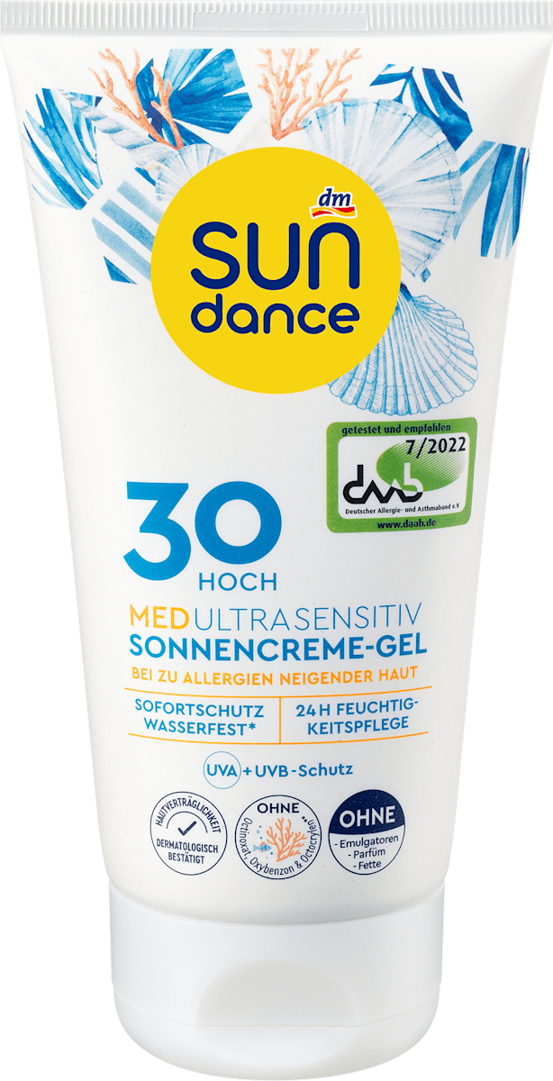 SUNDANCE Sonnencreme Gel, MED ultra sensitiv, LSF 30, 150 ml dauerhaft ...