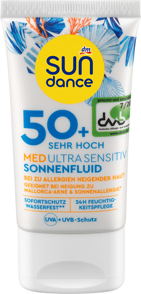SUNDANCE Sonnenfluid Gesicht MED ultra sensitiv, LSF 50+, 50 ml ...