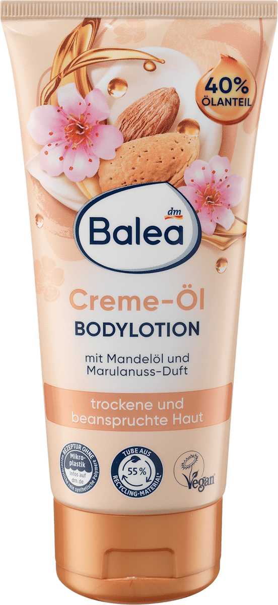 Balea Bodylotion Creme-Öl Mandelöl & Marulanuss-Duft, 200 ml dauerhaft ...
