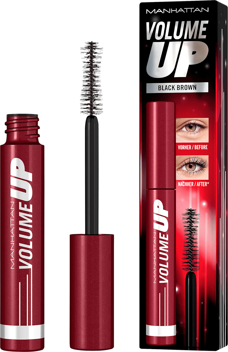 MANHATTAN Cosmetics Mascara Volume Up 002 Extreme Black Brown, 8 ml ...