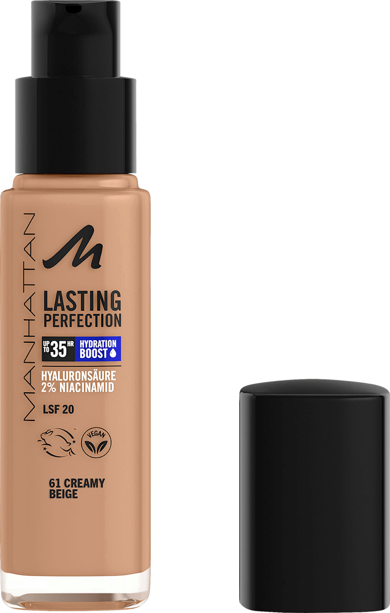 MANHATTAN Cosmetics Foundation Lasting Perfection 61 Creamy Beige LSF ...