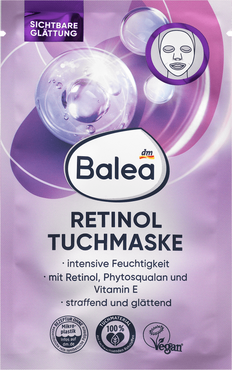 Balea Maska za lice u maramici retinol, 1 kom | dm.rs