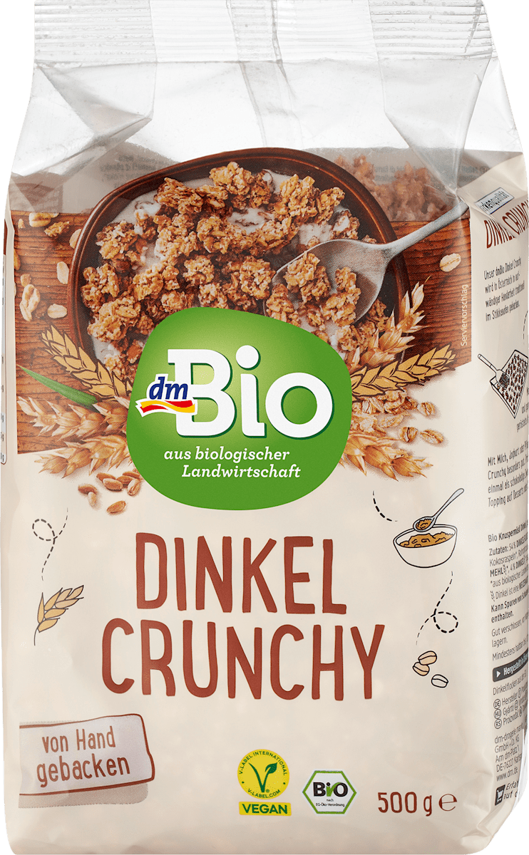 dmBio Müsli Crunchy, Dinkel, 500 g dauerhaft günstig online kaufen | dm.de