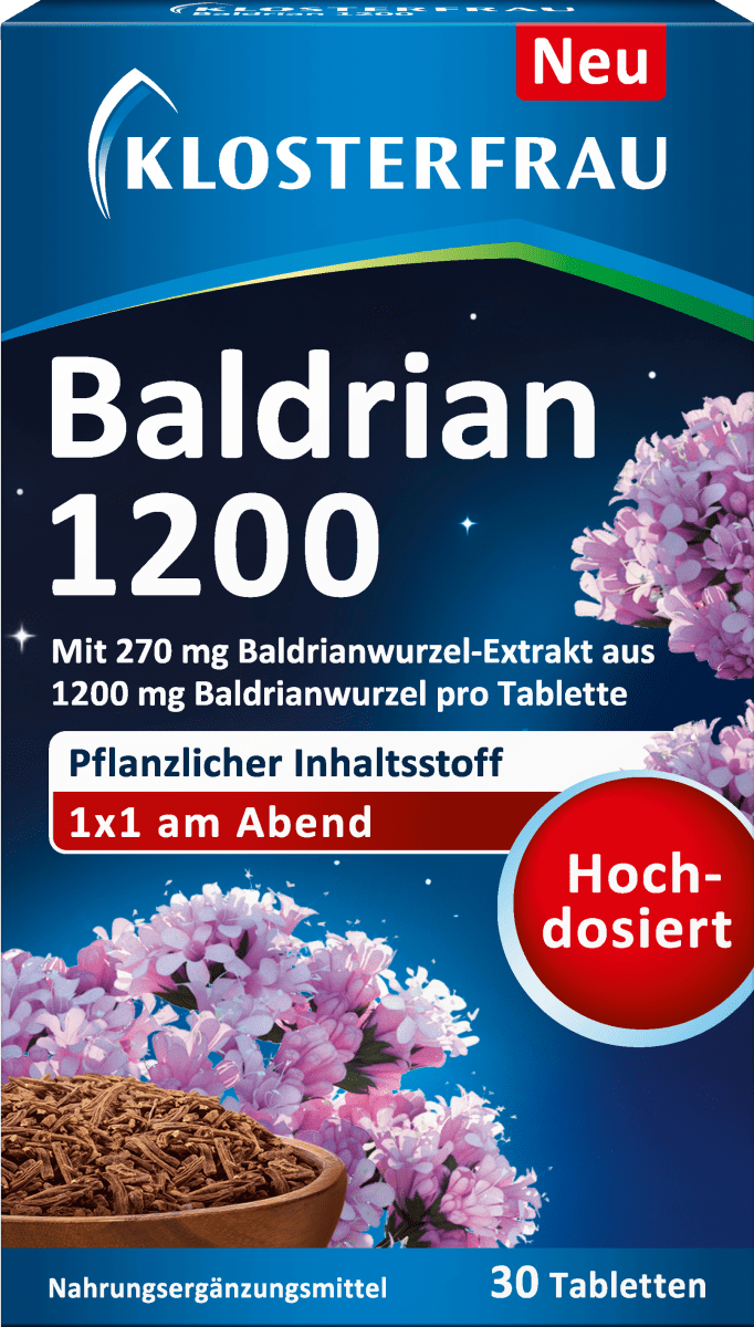 Klosterfrau Baldrian 1200 Tabletten 30 St, 28,3 g dauerhaft günstig ...