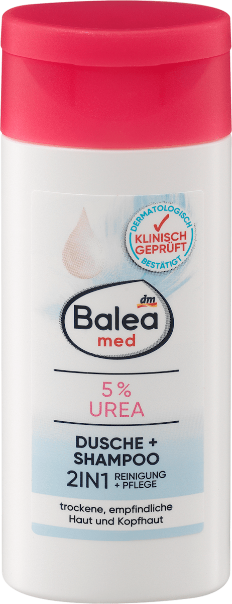 Balea med Sprchovací gél a šampón s obsahom 5 % urea 2 v 1, 50 ml ...