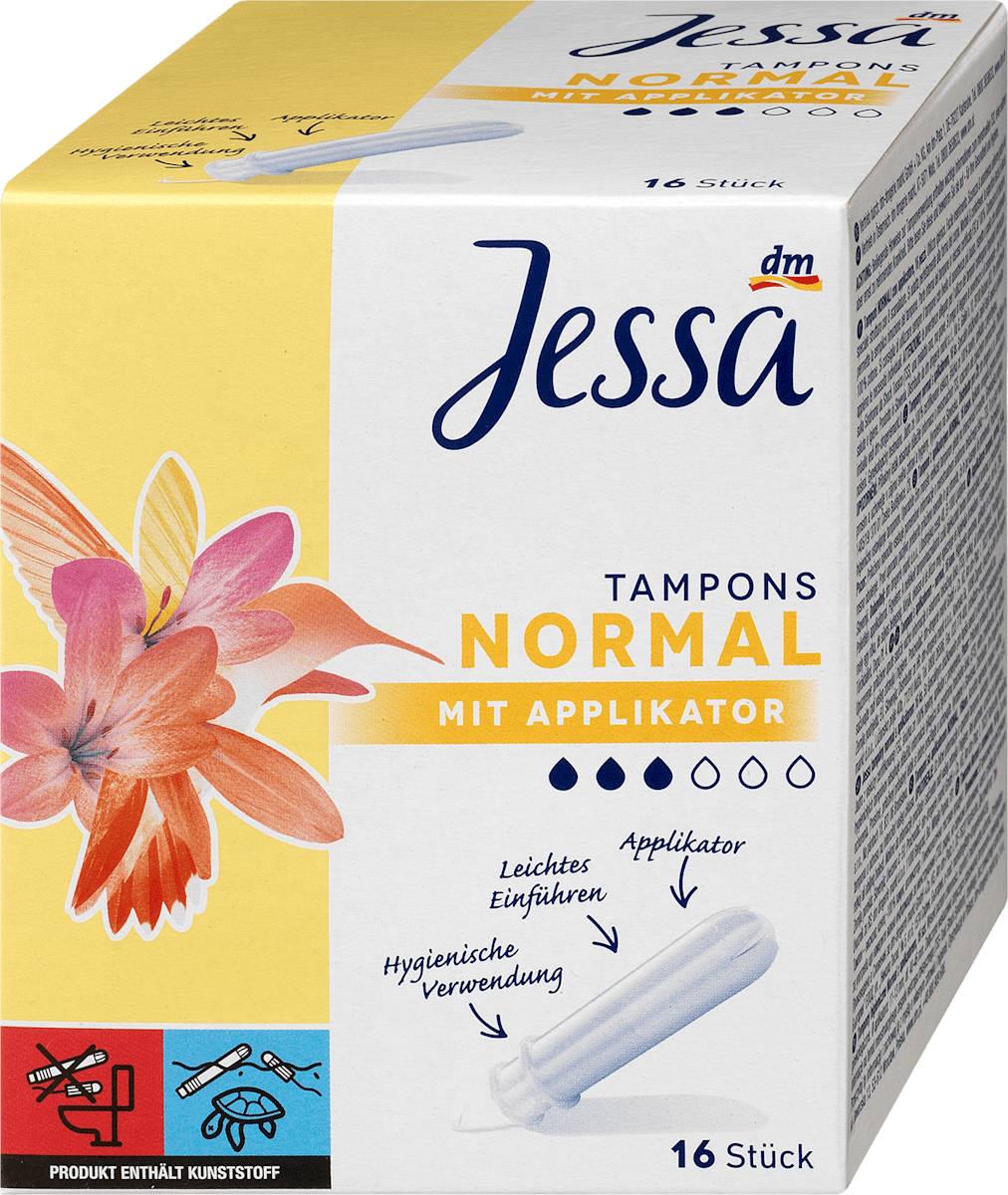 Jessa tampony Normal s aplikátorem, 16 ks Nakoupit výhodně online | dm.cz