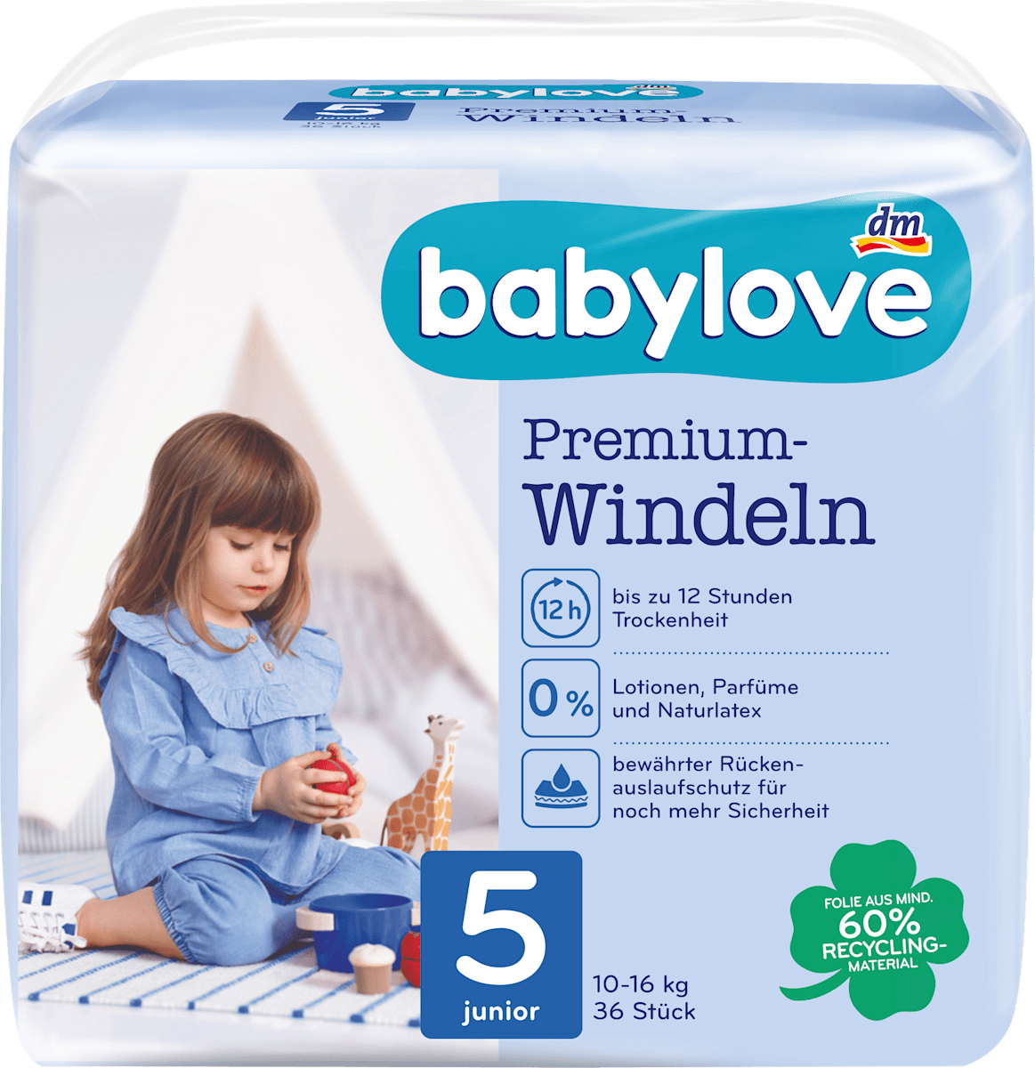 babylove Premium pelene junior vel. 5 (10-16 kg), 36 kom. trajno ...