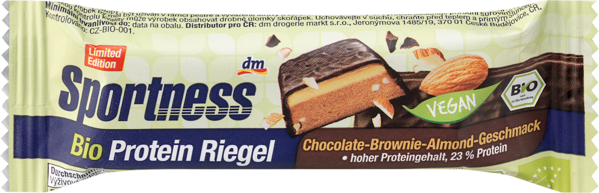 Sportness Proteinriegel Bio Chocolate Brownie Almond, 40 g | dm.at
