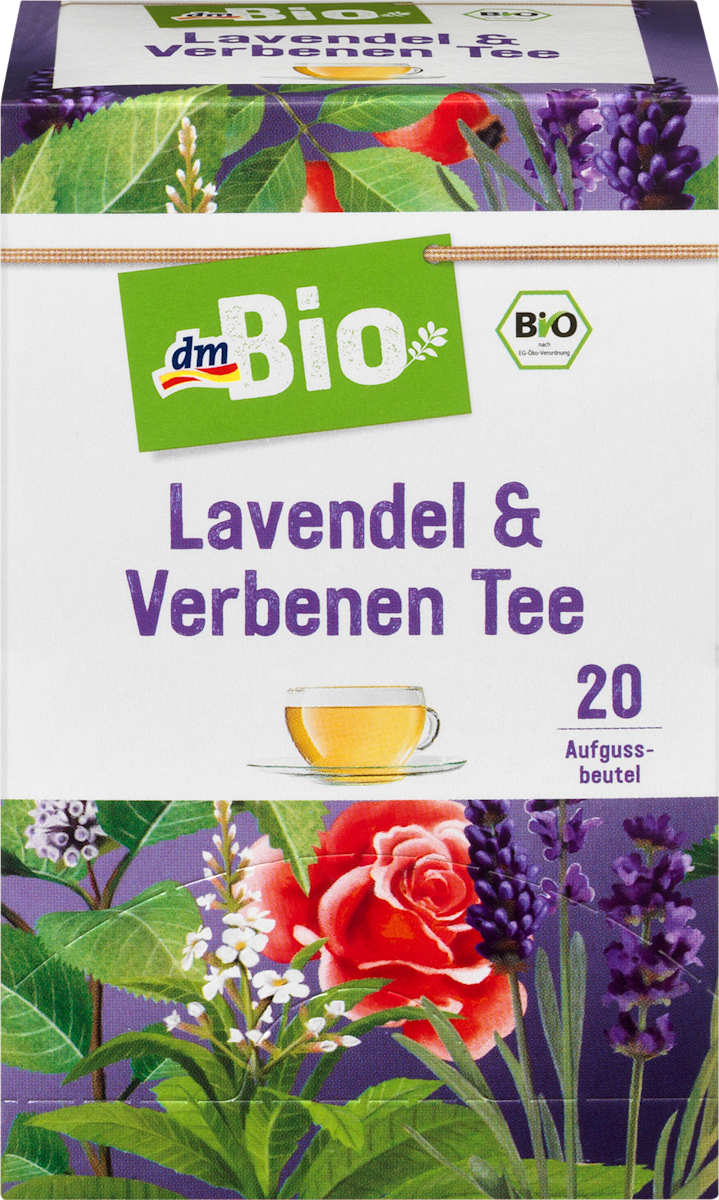 dmBio Kräuter-Tee, Lavendel & Verbenen (20 x 2 g), 40 g dauerhaft ...
