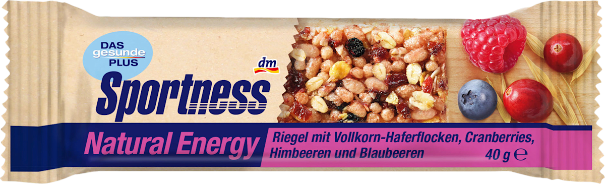 Sportness Energie-Riegel Natural Energy mit Vollkorn-Haferflocken ...