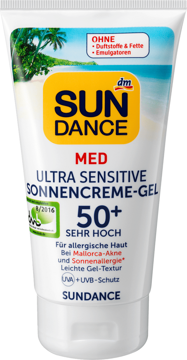 SUNDANCE Sonnencreme-Gel MED Ultra Sensitive LSF 50+, 150 ml dauerhaft ...