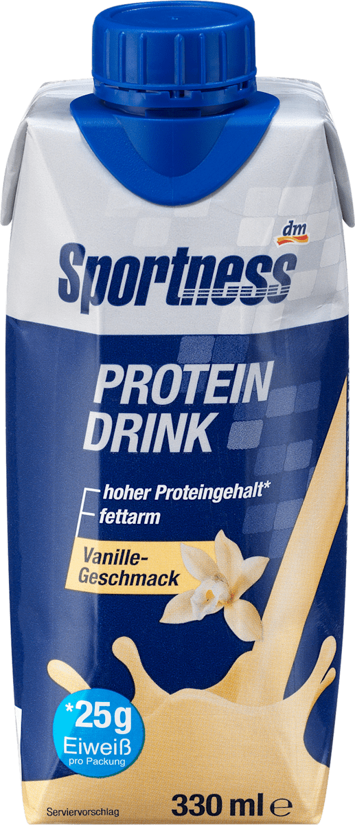 Sportness Proteindrink Vanille Geschmack, trinkfertig, 330 ml dauerhaft ...