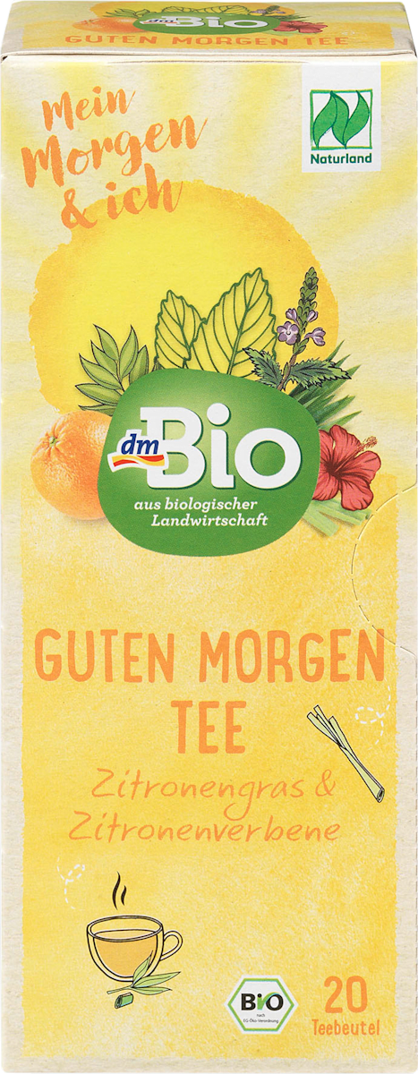 dmBio Kräuter-Tee, Guten Morgen Tee (20 x 1,5 g), Naturland, 30 g ...