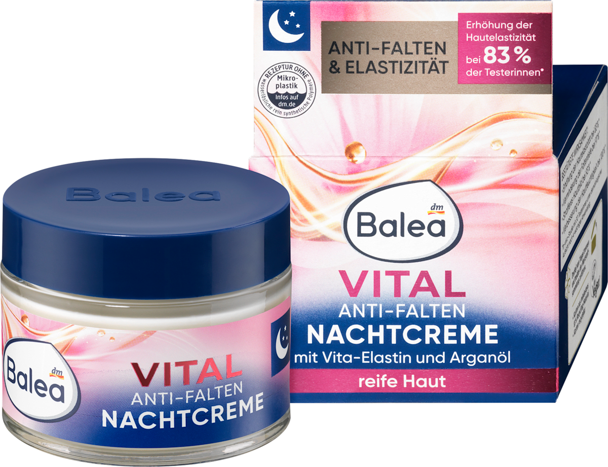 Balea Vital Anti-falten noćna krema za lice, 50 ml | dm-drogeriemarkt.ba