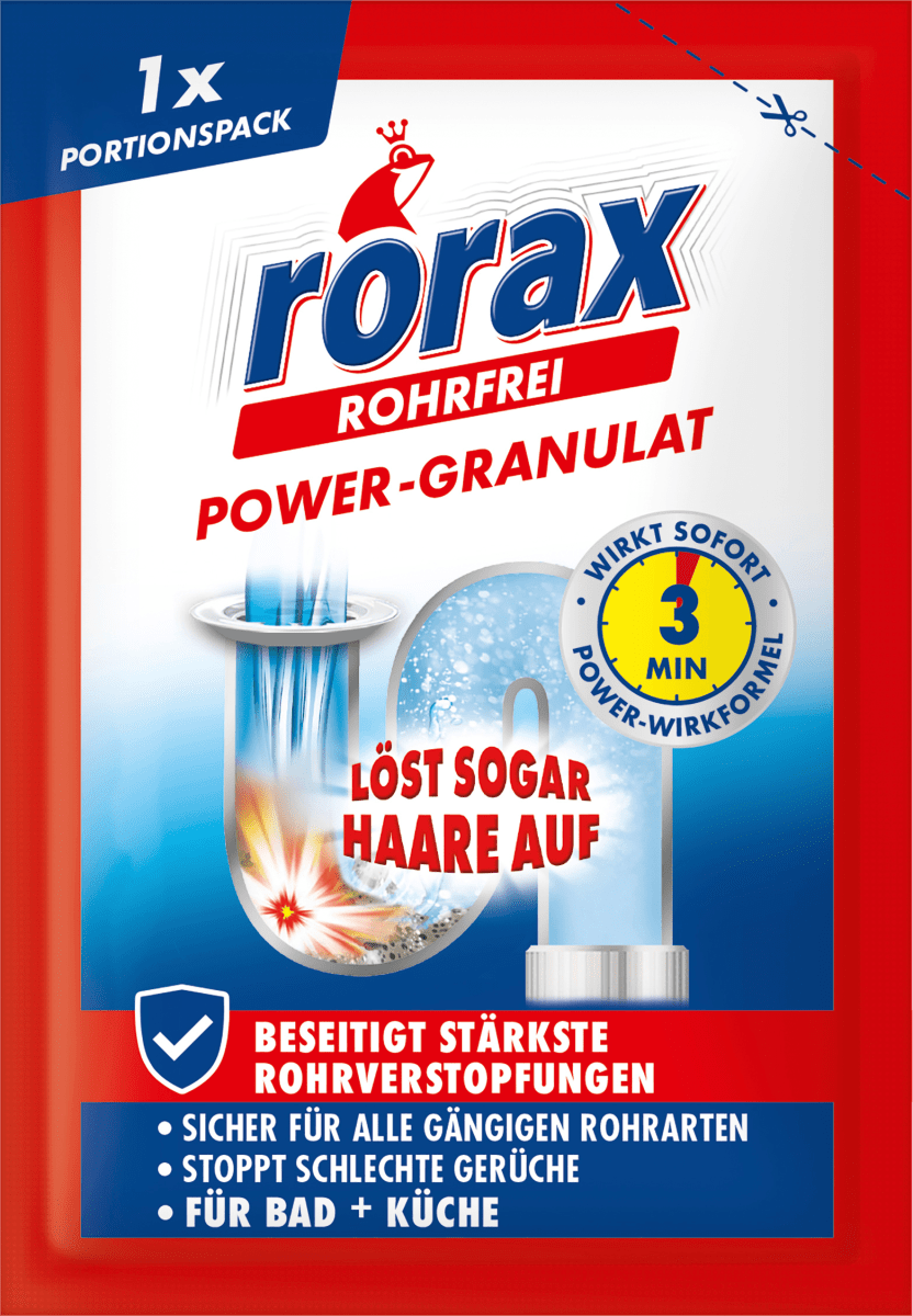rorax Rohrreiniger Power-Granulat, 60 g dauerhaft günstig online kaufen ...