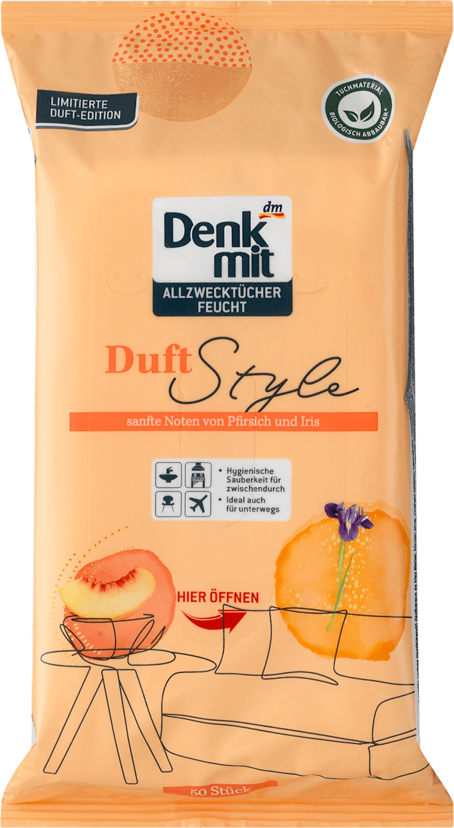 Denkmit Duft Style univerzalne vlažne maramice za čišćenje - breskva i ...