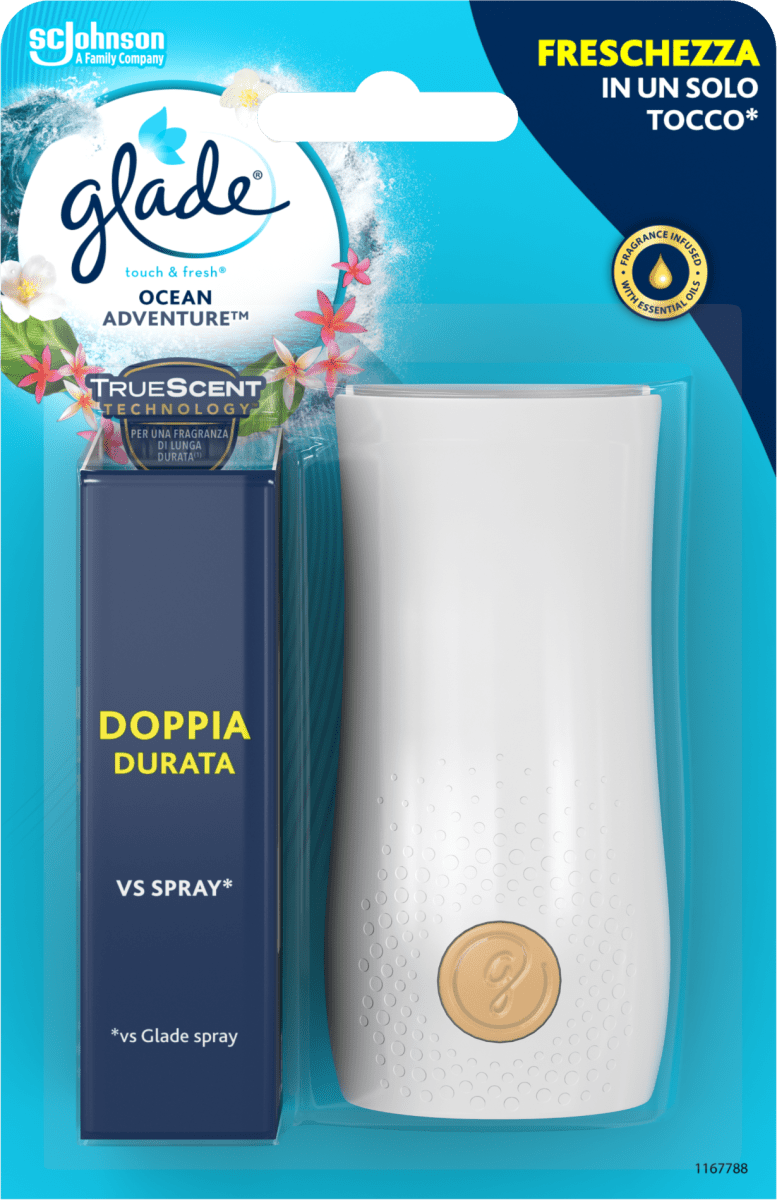 glade Base + ricarica microspray touch & fresh assort., 1 pz | dm Italia
