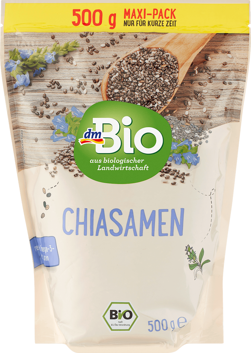 dmBio Chia semienka – semená šalvie, 500 g | mojadm.sk