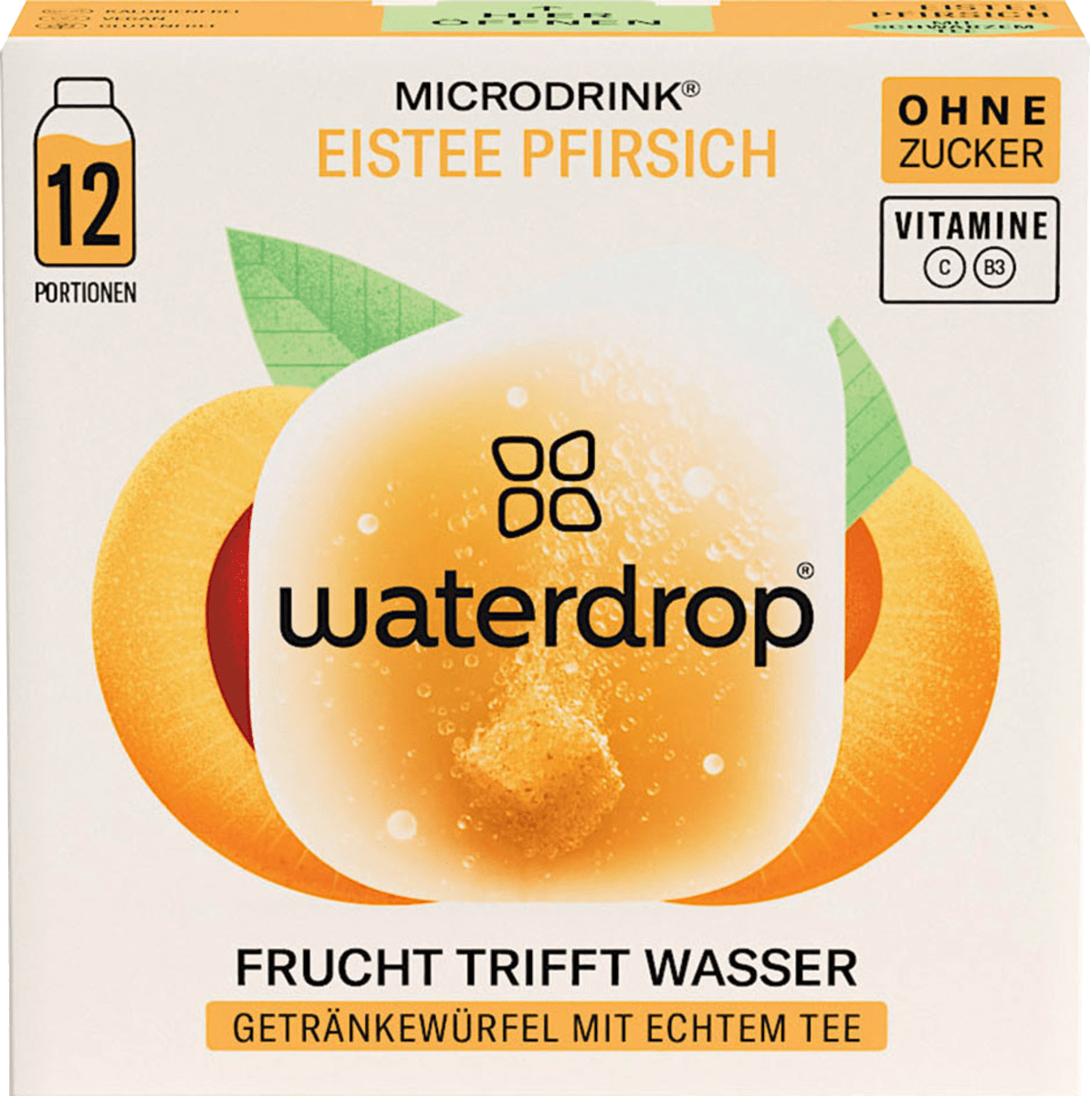 waterdrop Getränkewürfel Microdrink Eistee Pfirsich (12 Stück), 25,2 g dauerhaft günstig online ...